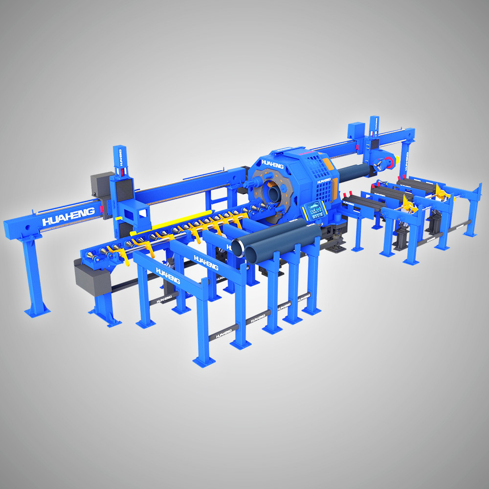 Integrated Cutting And Beveling Machine Pipe Preparation Line