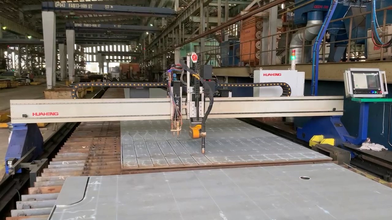 Precision AB-Axis 5-Axis Plasma Beveling Machine - HUAHENG Cutting System